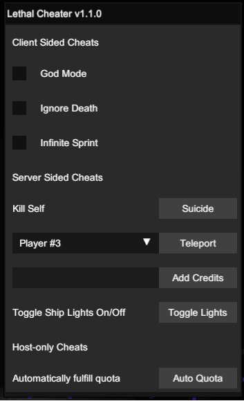 LethalCheater | Thunderstore - The Lethal Company Mod Database