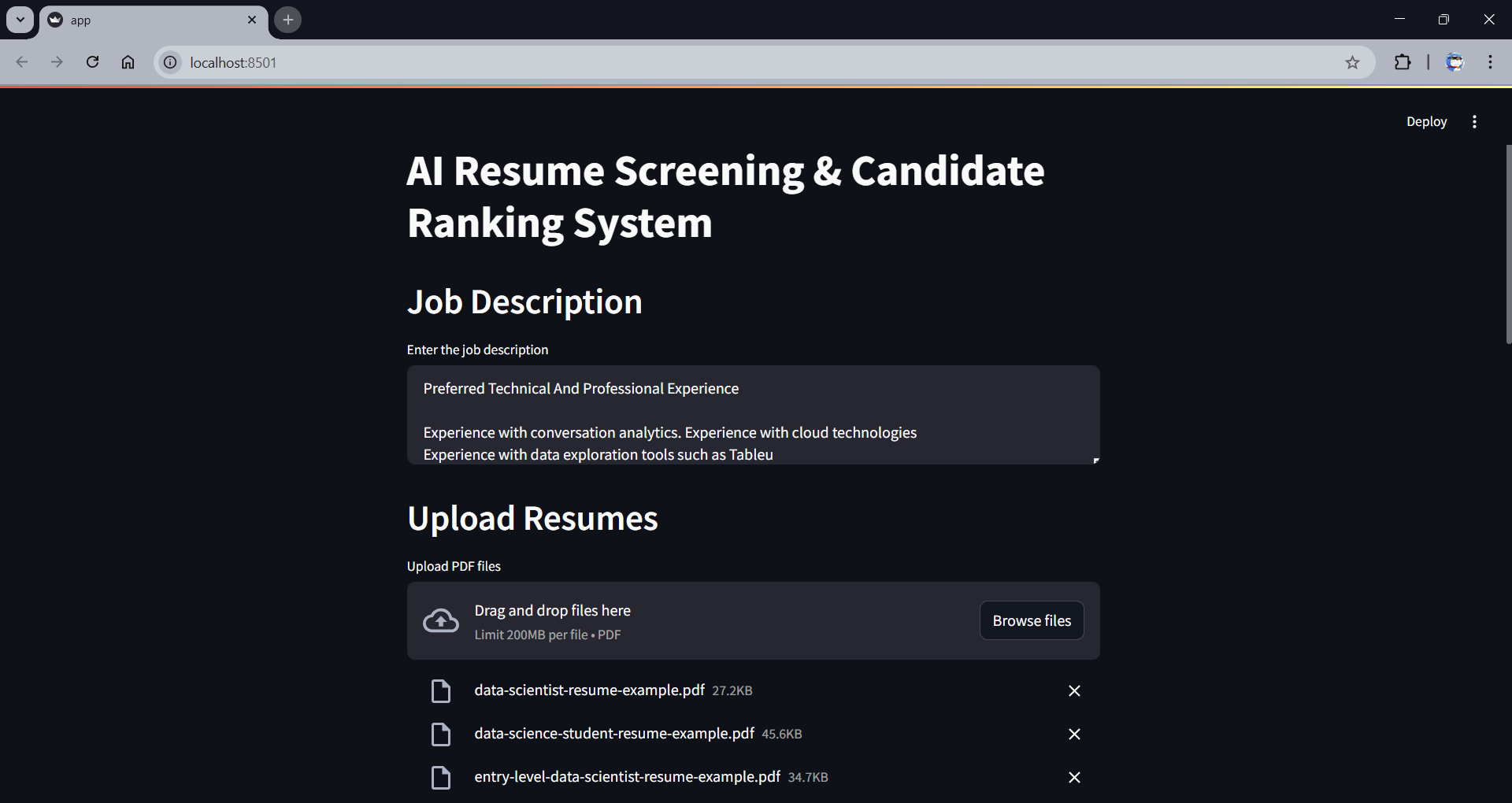 GitHub - koustav24/Resume-Screening-Ranking-System: A automated resume ...