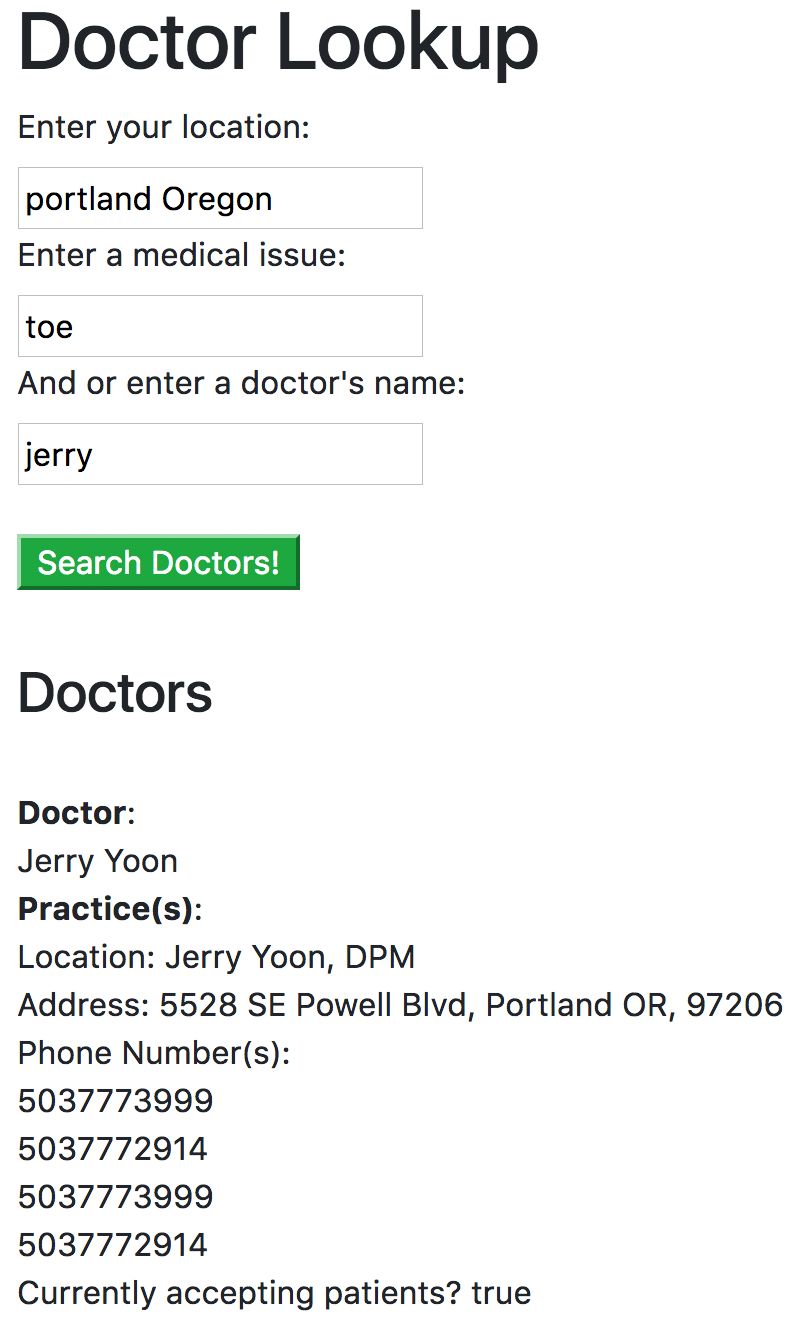 GitHub - logmannn/DoctorLookup