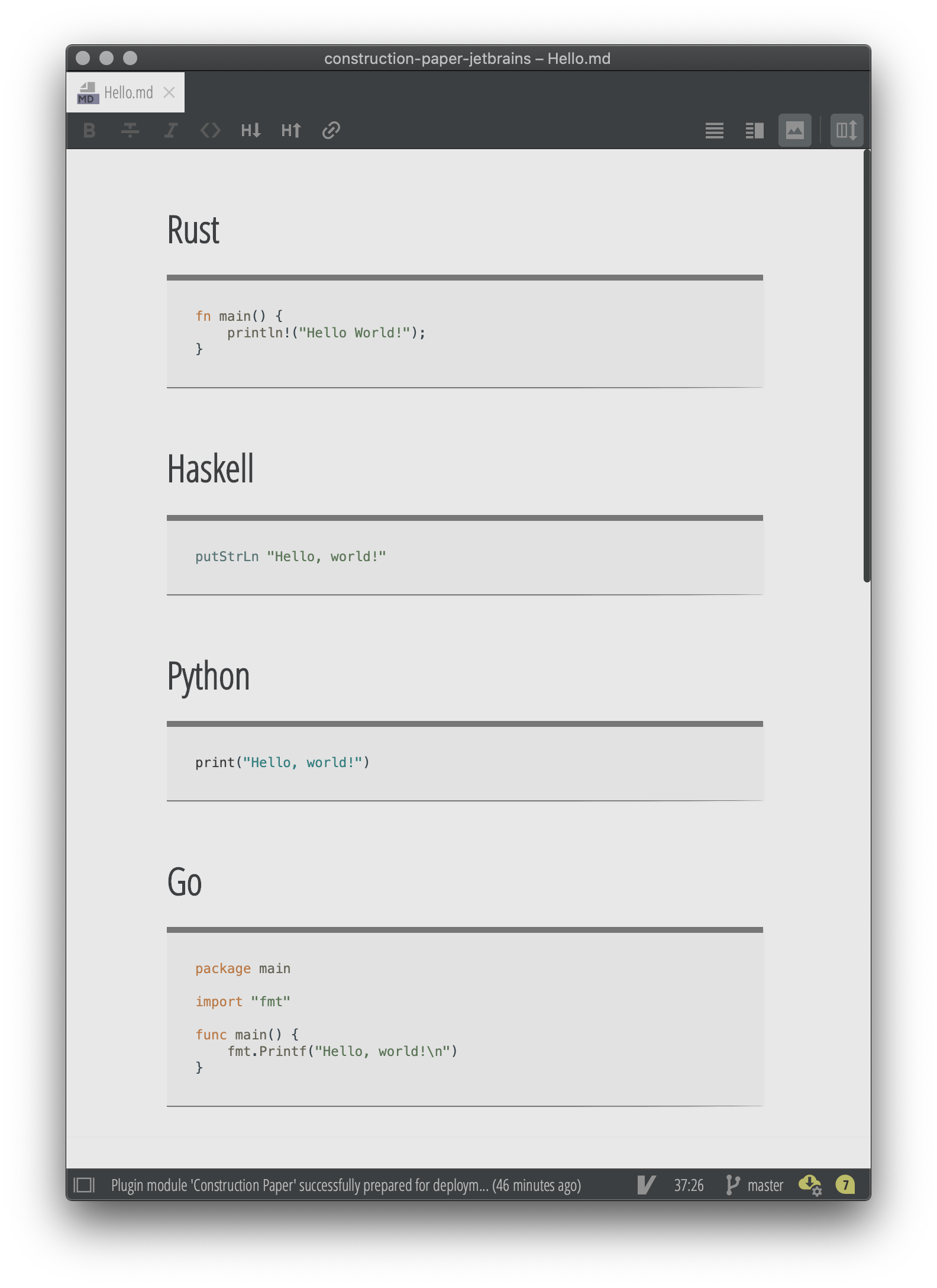 Construction Paper - IntelliJ IDEs Plugin | Marketplace