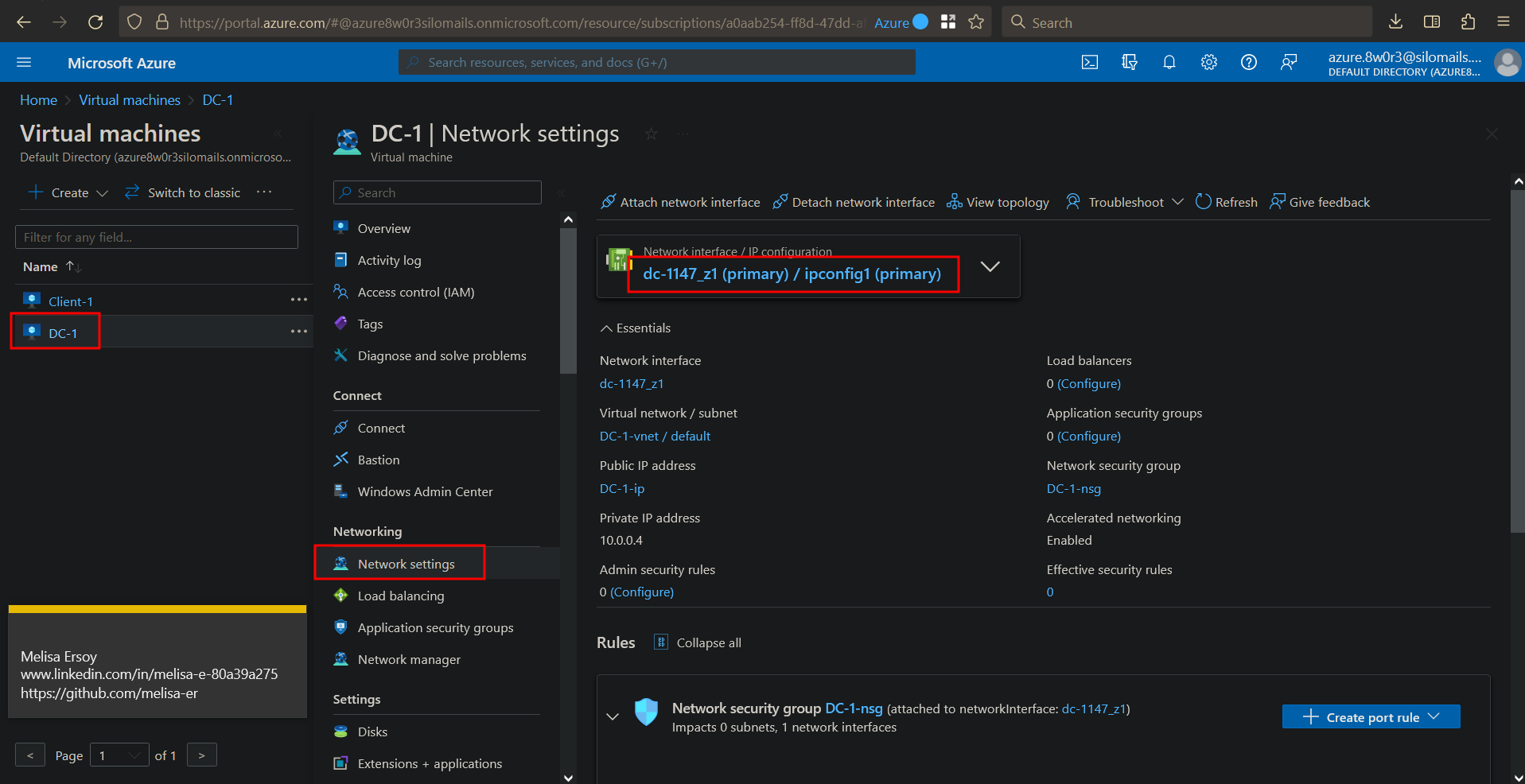 GitHub - melisaaaaaaaaa-er/Set-up-VMs-and-Test-Connectivity