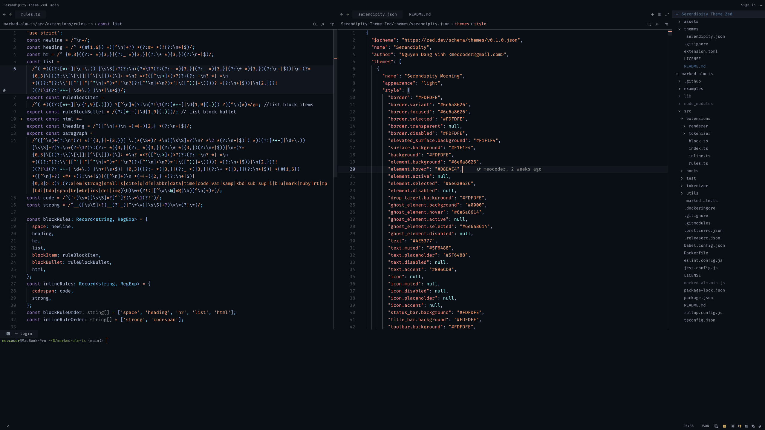 GitHub - meocoder31099/Serendipity-Theme-Zed: Relaxed, gentle and ...