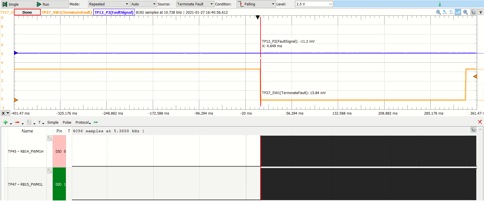 Complementary Pwms Are Revived Once The Fault Signal Is Removed And User Pushbutton Is