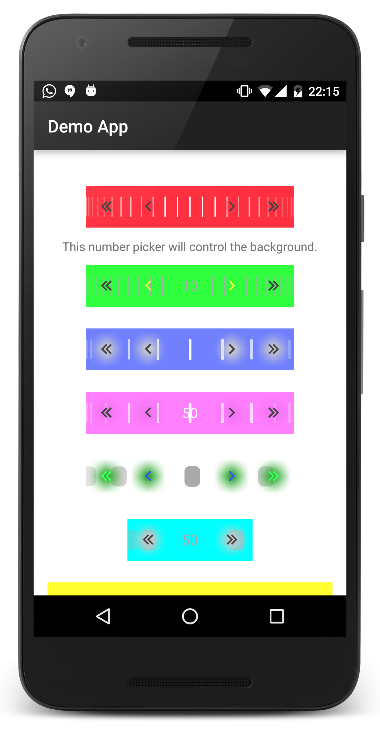 The Android Arsenal Number Pickers Actual Number Picker