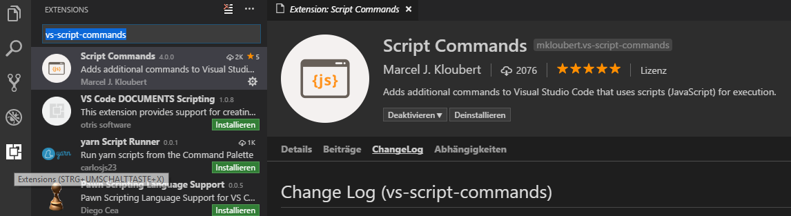 Vs script commands Vs script commands