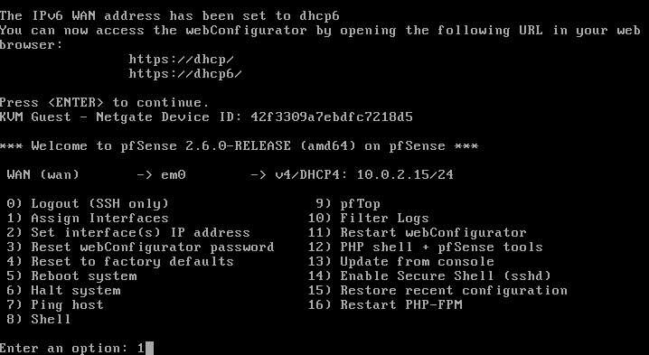 Setup pfsense | HeadSec