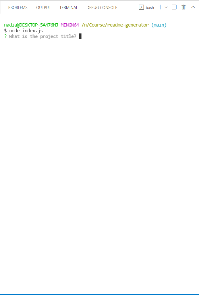 GitHub - nadiamansuri21/readme-generator