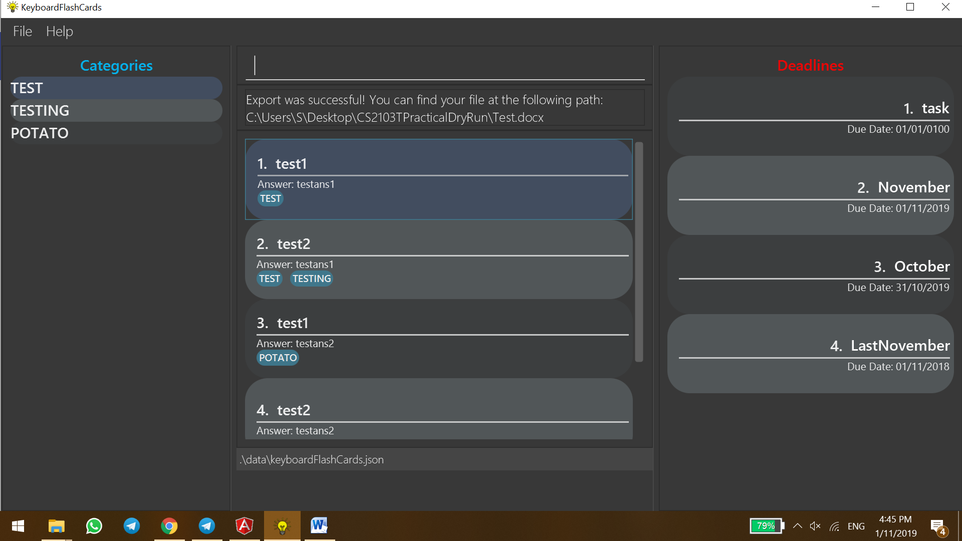 Export Command Does Not Save To Specified Directory · Issue 2980 · Nus Cs2103 Ay1920s1ped Dev