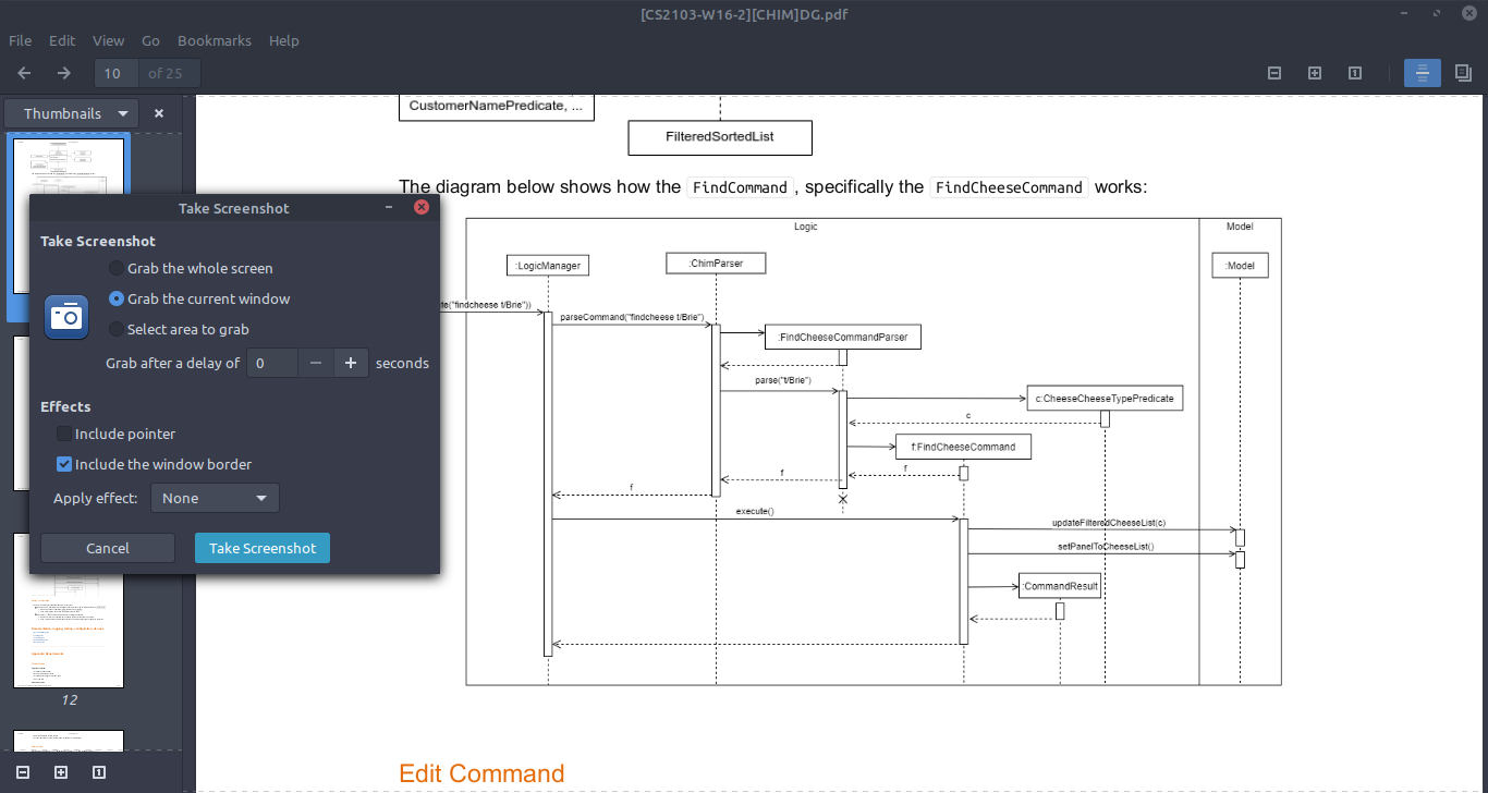 Lifeline of FindCommand sequence diagram continues for a bit after not referenced · Issue #2975 ...