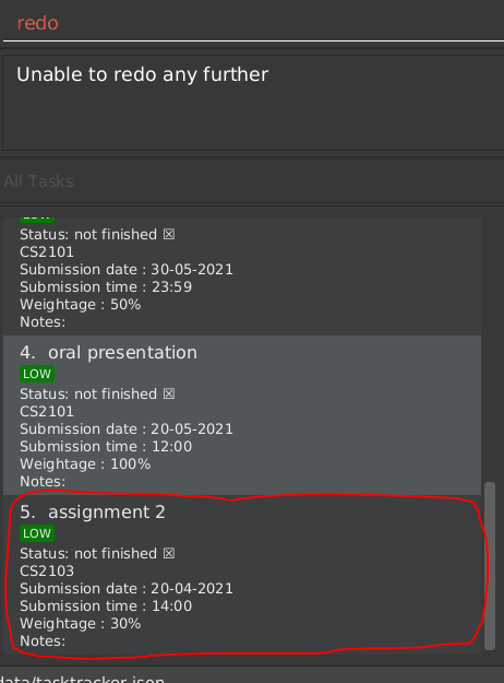 Unable to redo add command which contradicts the user guide · Issue #1802 · nus-cs2103-AY2021S2 ...