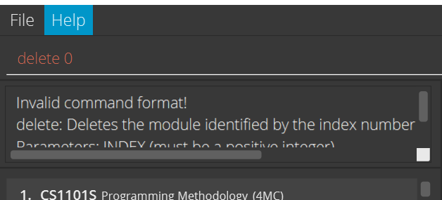 Command error output for delete with large index · Issue #1894 · nus-cs2103-AY2122S1/pe-dev ...