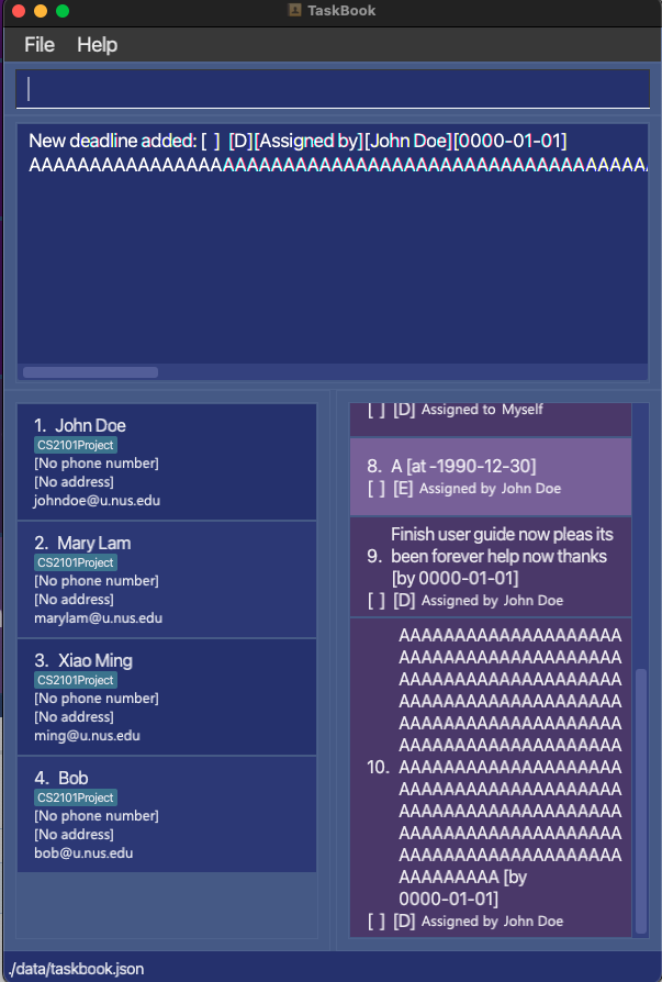 Task gets cut off · Issue #1406 · nus-cs2103-AY2223S1/pe-dev-response · GitHub