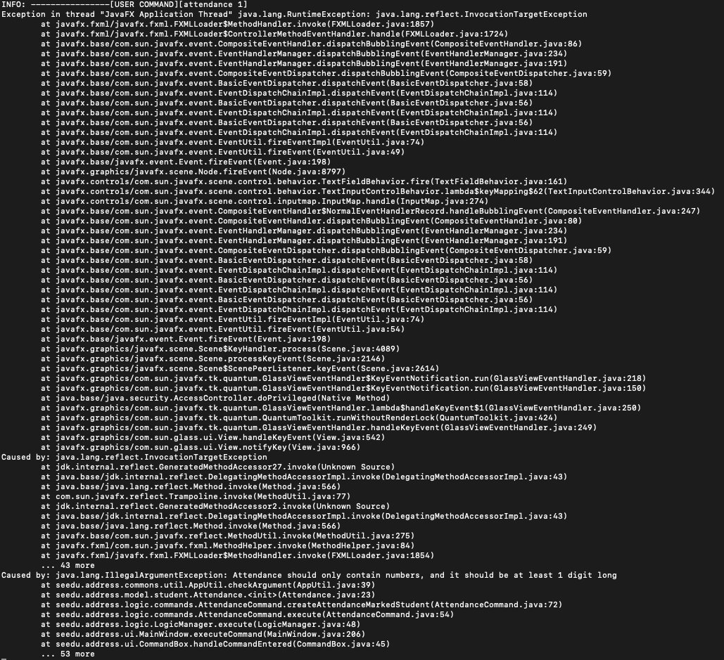 `attendance` command silently fails on certain values · Issue #94 · nus-cs2103-AY2223S1/pe-dev ...
