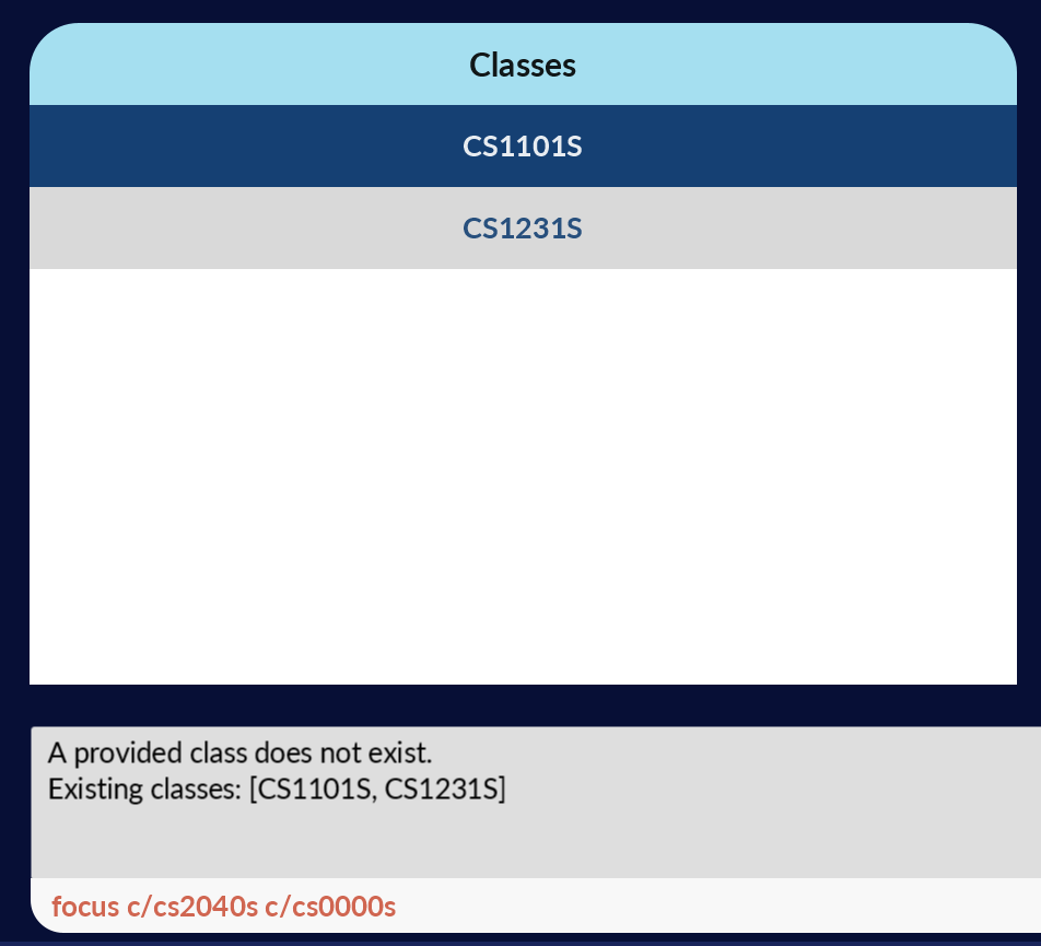 Vague error message for focus command · Issue #699 · nus-cs2103-AY2223S1/pe-dev-response · GitHub