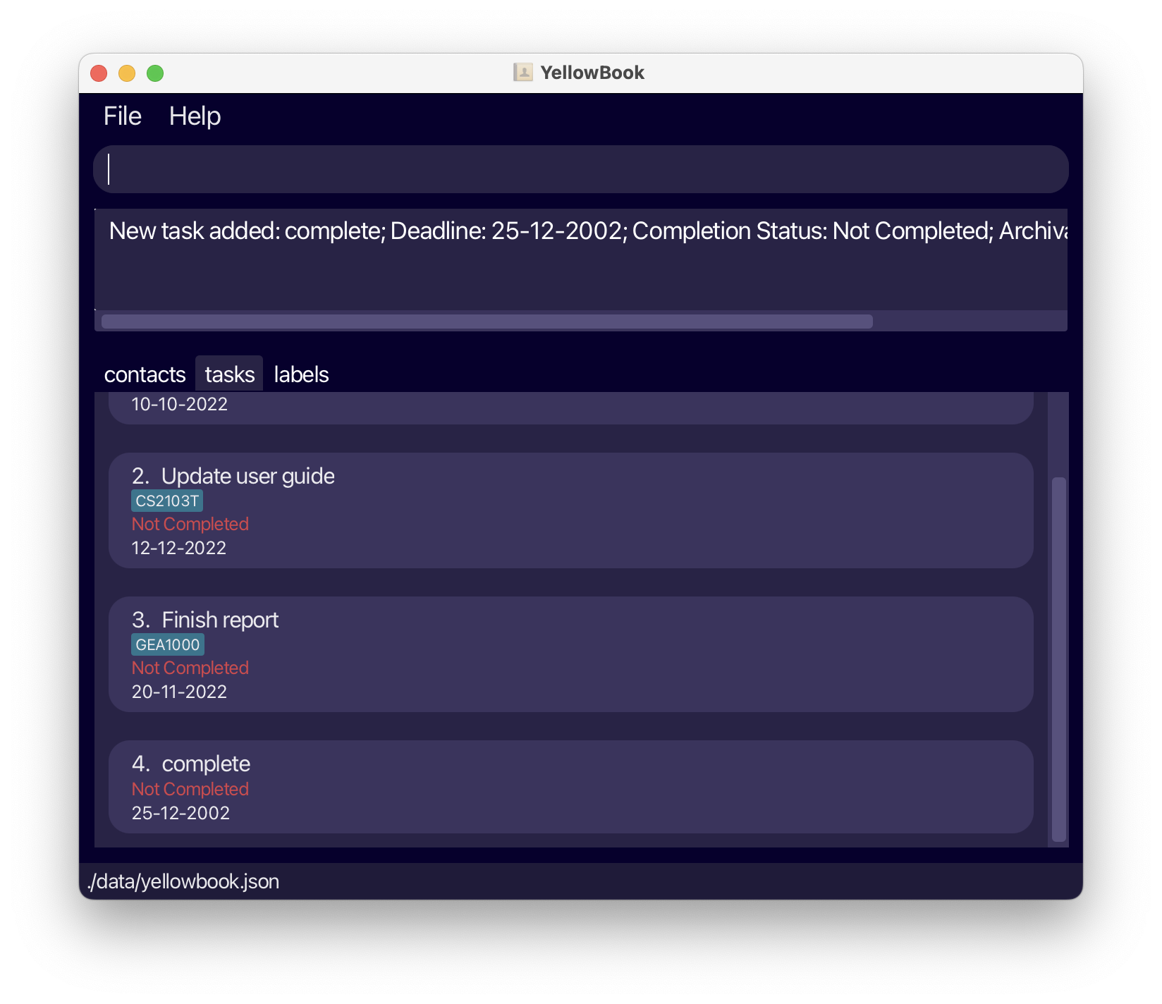 Bug: Able to add a deadline that has passed · Issue #4515 · nus-cs2103-AY2223S1/pe-dev-response ...
