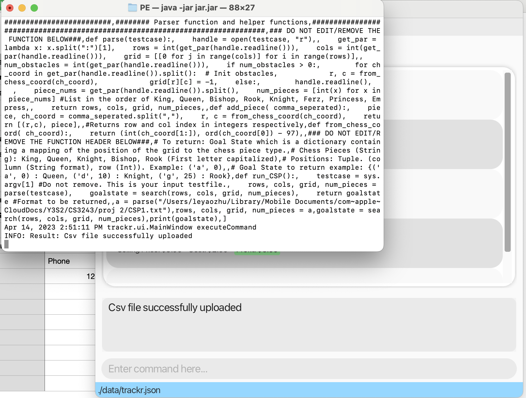CSV file said successfully uploaded when i uploaded a python file · Issue #400 · nus-cs2103 ...