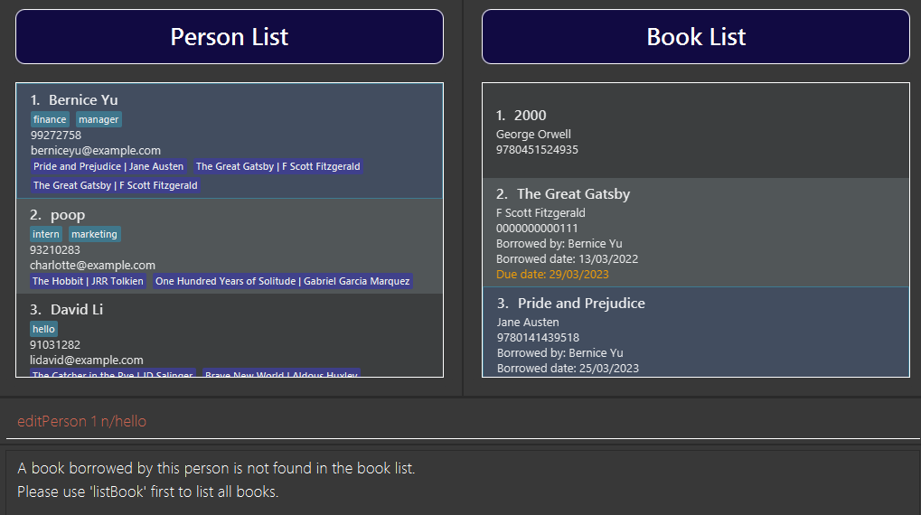 Error outputted when trying to editPerson despite there being no error ...
