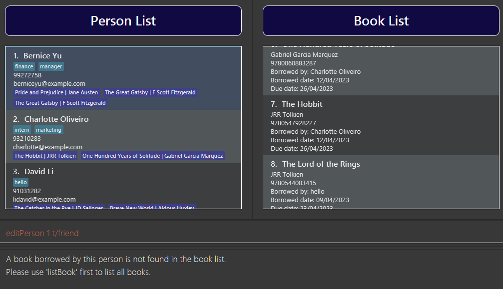 Error outputted when trying to editPerson despite there being no error ...