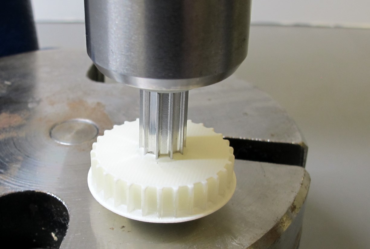 Place Your Stack Of Parts On The Arbor Press