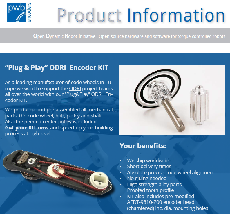 *Click on picture above to view the [ODRI Encoder KIT Product Flyer ...