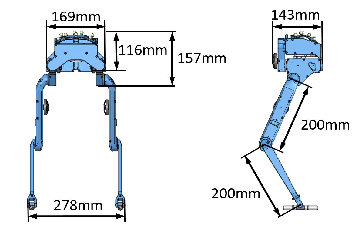 *Biped Robot Dimensons*