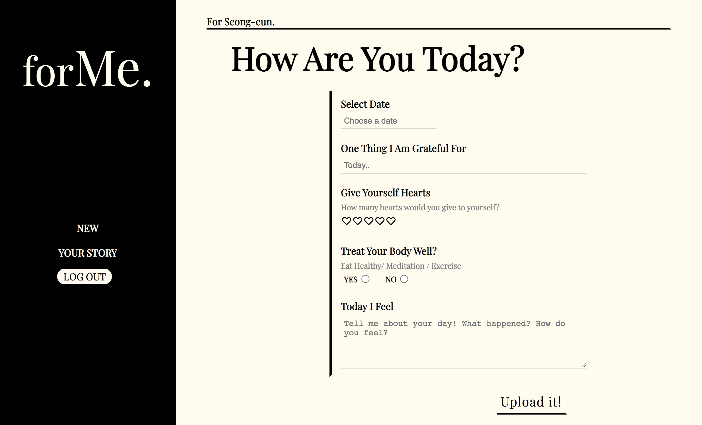 GitHub - seongeunkimmy/Meme-diary: forMe is an app that helps you write ...