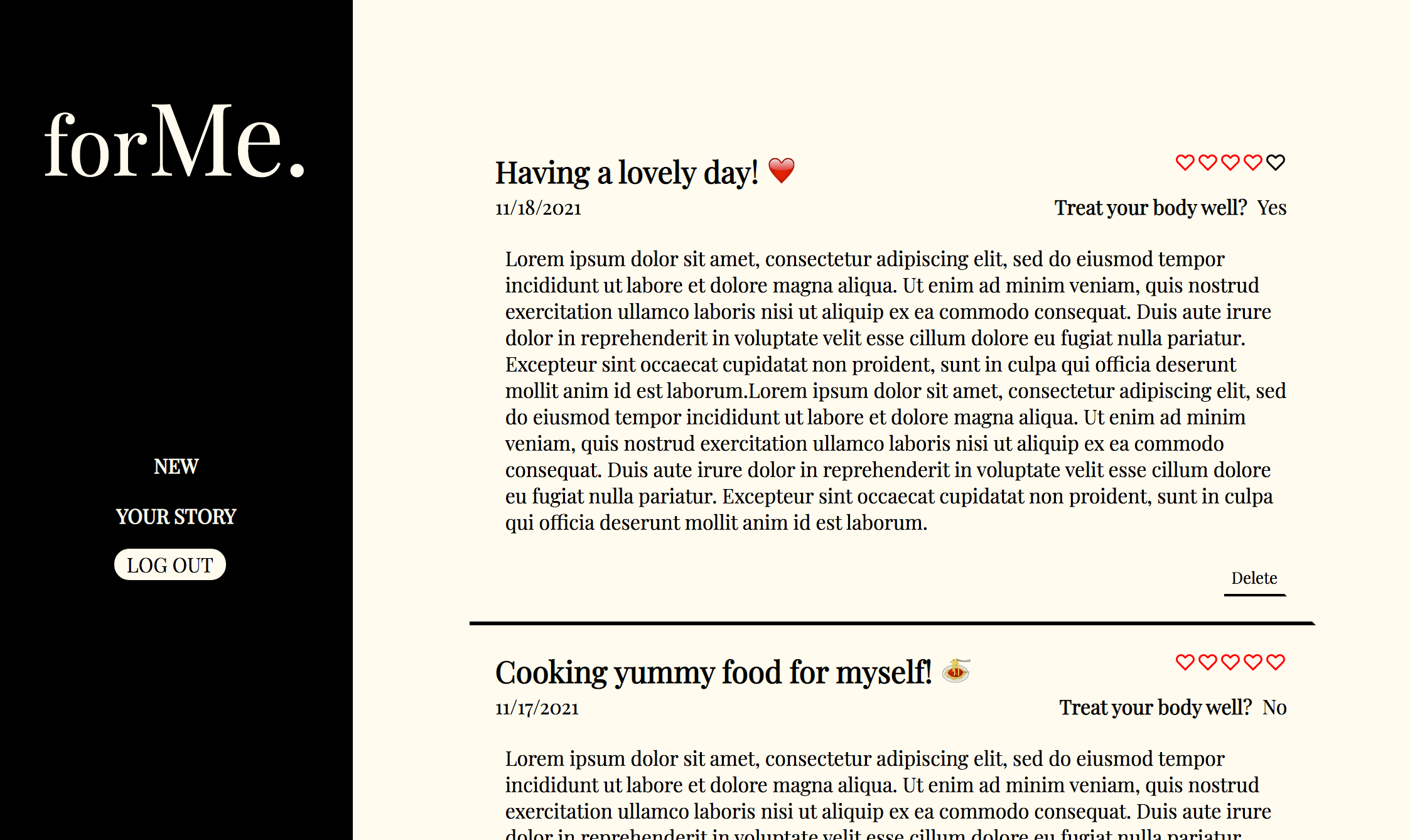 GitHub - seongeunkimmy/Meme-diary: forMe is an app that helps you write ...