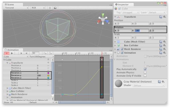 Unity - Using the Animation View