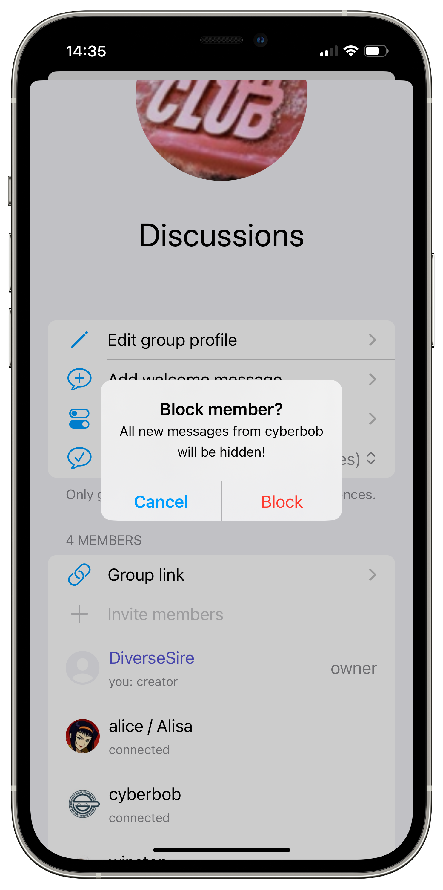 create groups with incognito profile previously you could only create ...