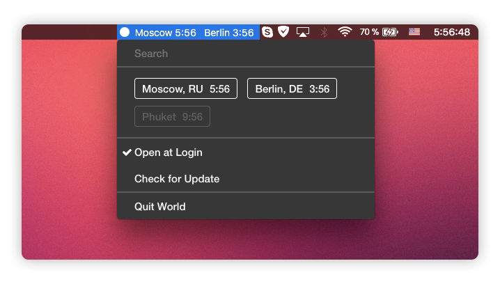 GitHub - tarutin/world-clock: World — simple multi clock on ElectronJS