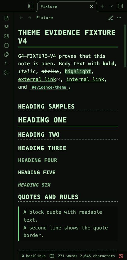 Terminal Notes - Obsidian Theme