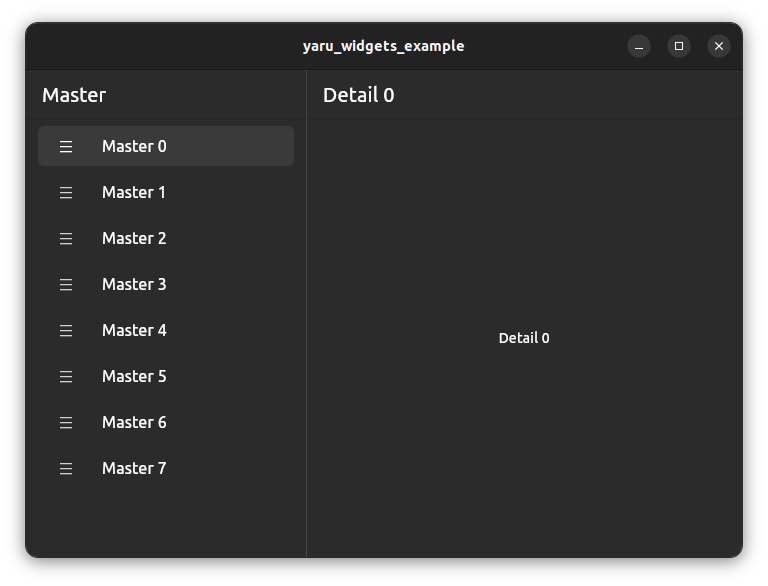 YaruMasterDetailPage class - yaru_master_detail_page library - Dart API