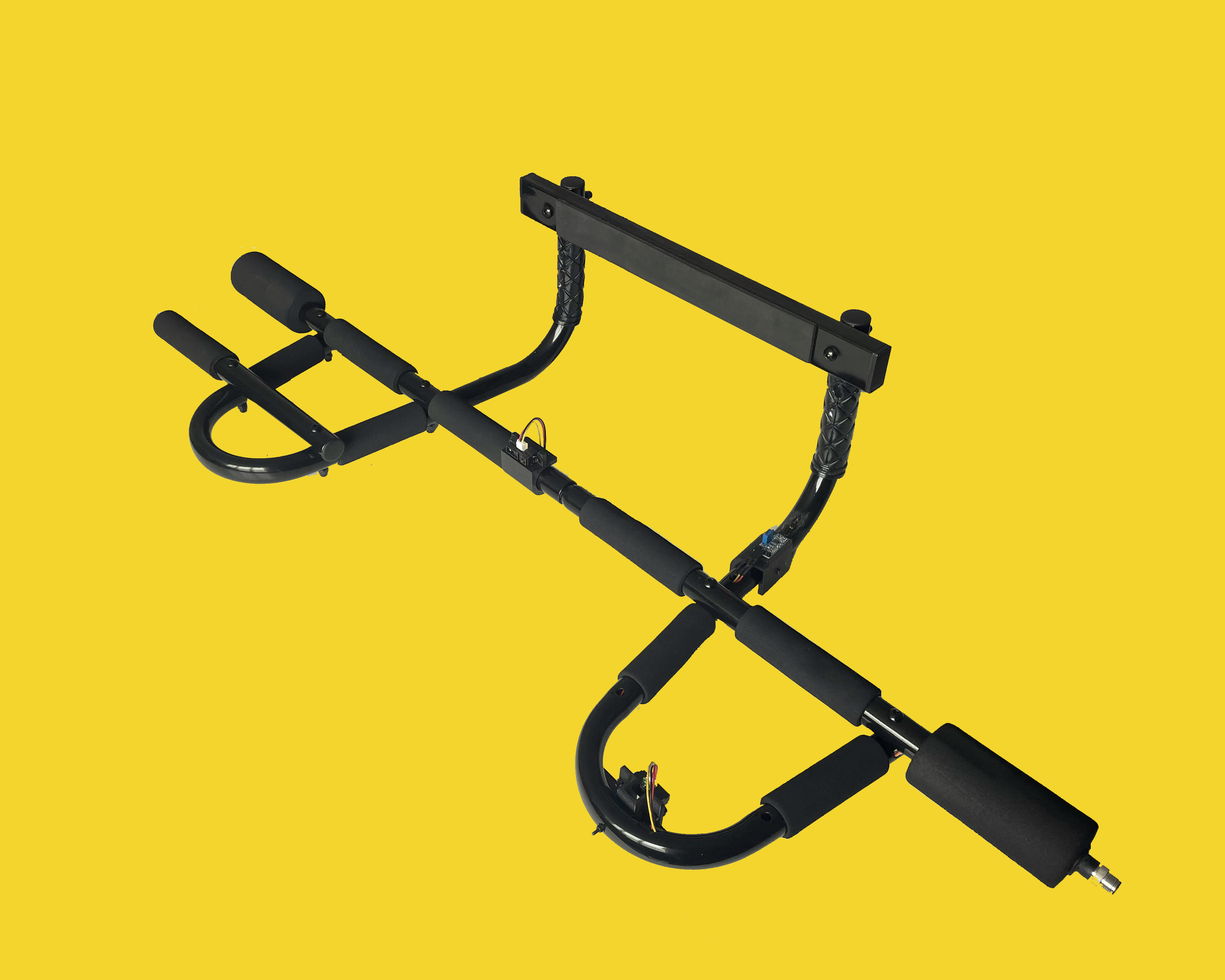 I modified a pull up bar to automatically keep track of my pull ups ...