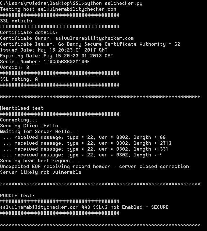 GitHub - vieira22/sslchecker: TLS / SSL Vulnerability Checker