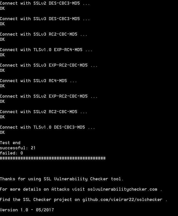 GitHub - vieira22/sslchecker: TLS / SSL Vulnerability Checker