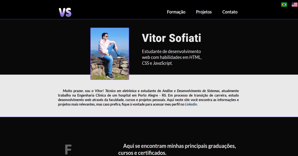 Vitor Sofiati | Desenvolvedor Web