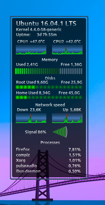 GitHub - wim66/conky-system-lua: Conky with some system info for Linux ...