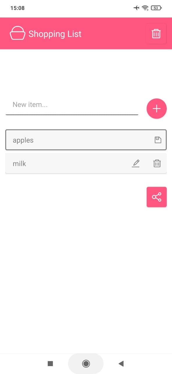React Native shopping List App React Native shopping List App